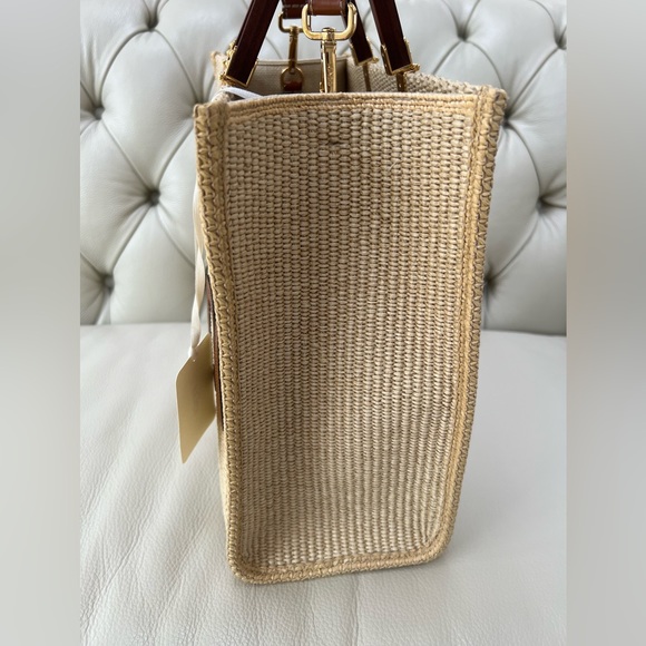 Fendi | Bags | Nwt Fendi Sunshine Medium Raffia Shoulder Tote Bag ...